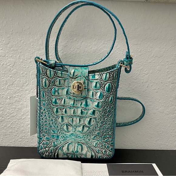 Brahmin | Bags | Brahmin Marley Crossbody Mineral Blue Melbourne ...
